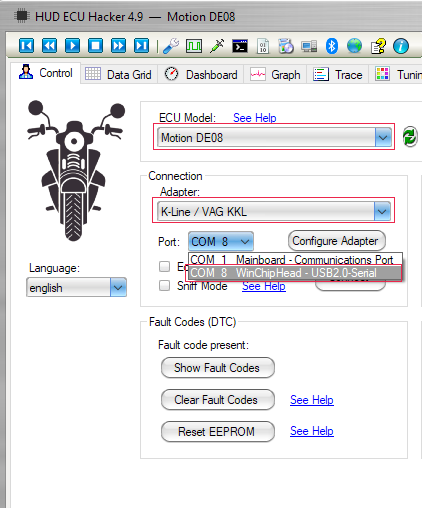 HUD ECU Hacker Parameters - Odes Technical Information
